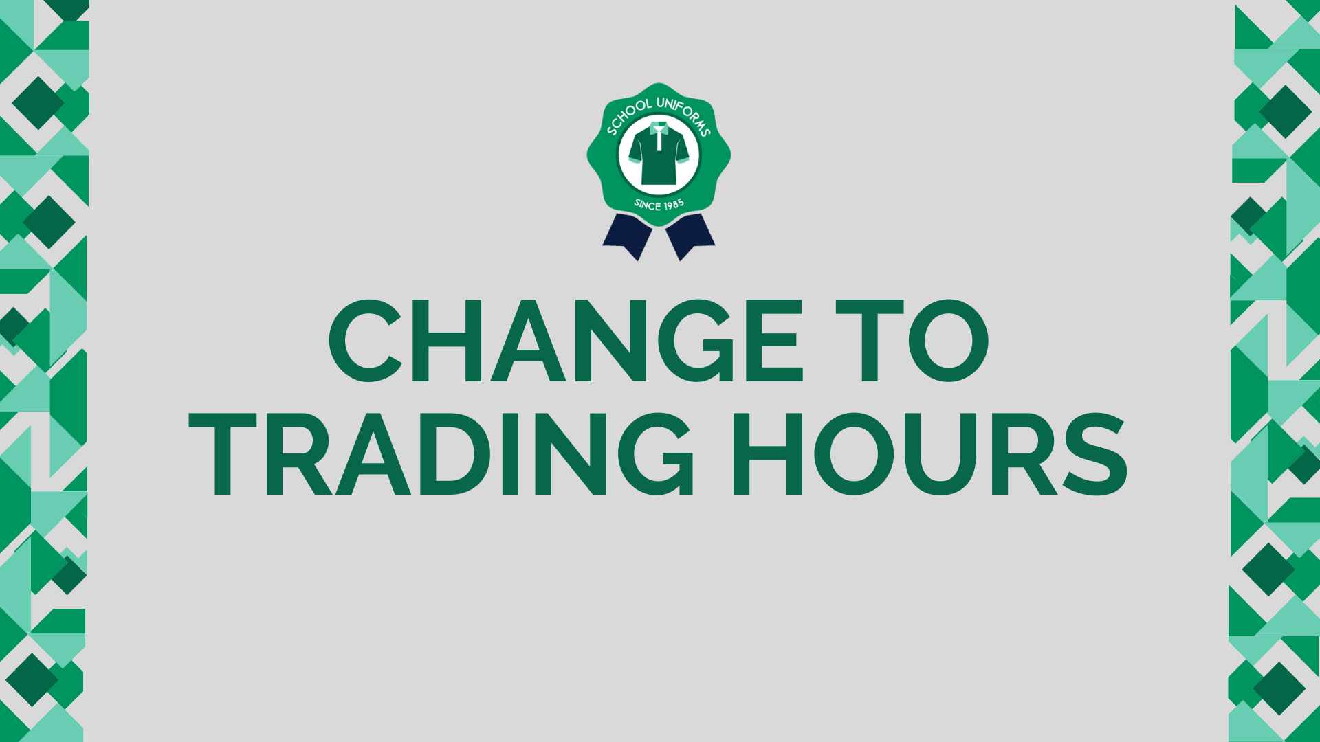Castlemaine Store - Change to Trading Hours - Beleza School Uniforms