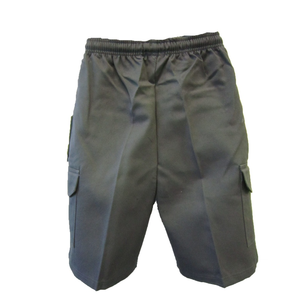 MELANGE GREY CARGO SHORTS - Beleza School Uniforms