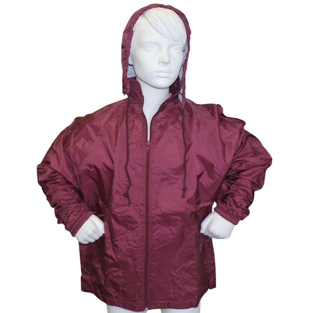 MAROON ADULTS WATERPROOF SPRAY JACKET - Beleza School Uniforms