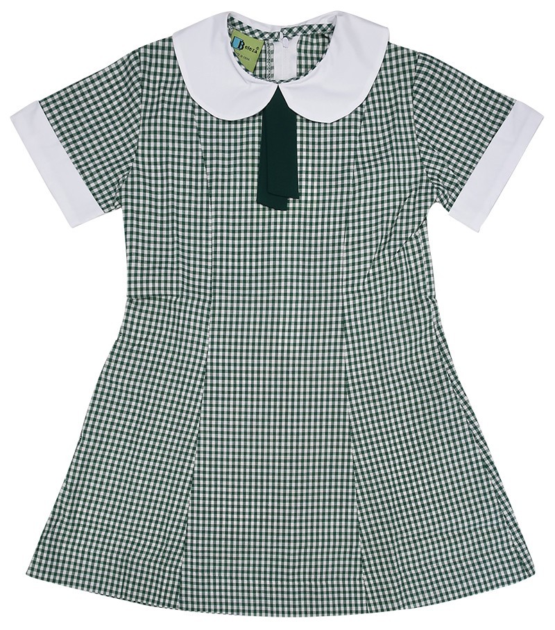 GIRL’S GINGHAM SUMMER DRESS PRINCESS STYLE - Beleza School Uniforms