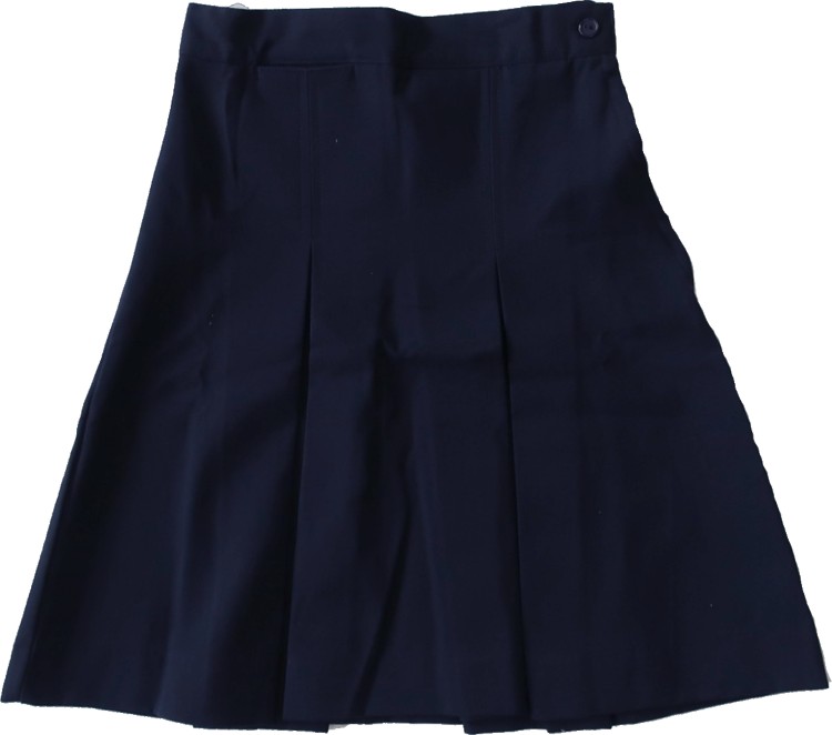 NAVY GIRLS POLY TWILL SKIRT - Beleza School Uniforms